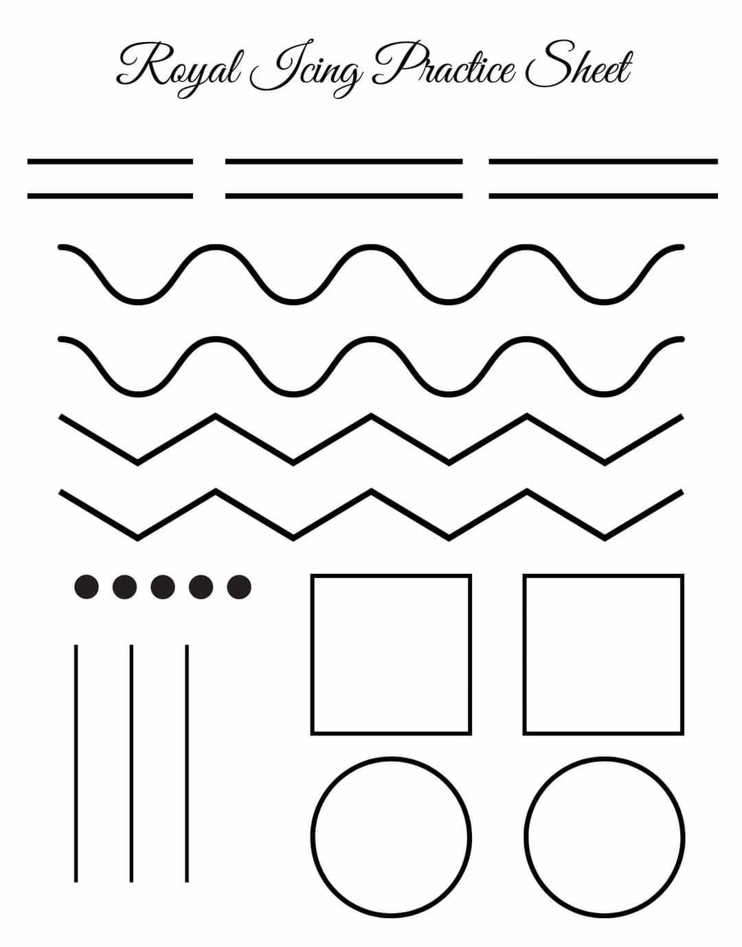 Piping Practice Sheet | Sweet C's Confections
